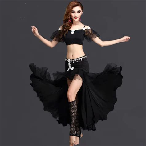 Mujeres Belly Dance Performance Ropa Sexy Modal Mangas De Malla De
