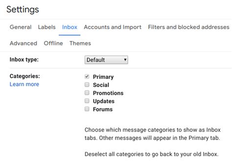i cannot get gmail to stop categorizing and or labeling my email