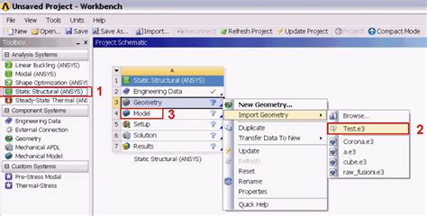 job importing cad geometry into ansys workbench 14 5