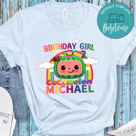Cocomelon Birthday Girl Party T Shirt Bobotemp