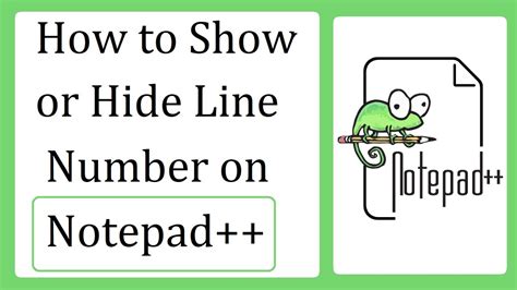 how to show or hide line number on notepad youtube