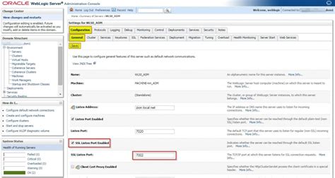 configure ssl in weblogic server domain