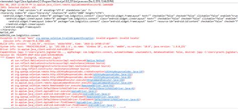 java not able to locate webelements of hybrid app using