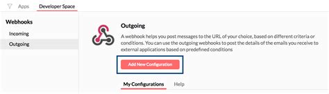 configure webhooks to integrate external applications zoho mail