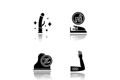 safe sex drop shadow glyph icons set pre designed photoshop graphics