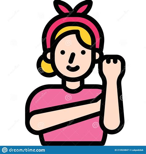 Strong Woman Icon Feminism Related Vector Stock Vector Illustration