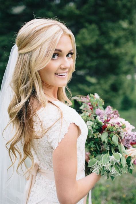 Collection Of Blonde Half Up Bridal Hairstyles With Veil My Xxx Hot Girl