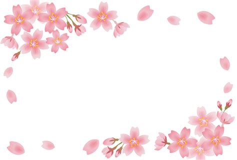 桜の花フレーム【透過png、】 無料イラスト素材｜素材ラボ