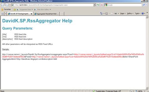 david kvas s blog sharepoint 2010 rss feeds aggregator