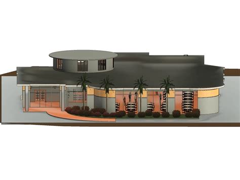 Salón De Eventos 3d En Autocad Librería Cad