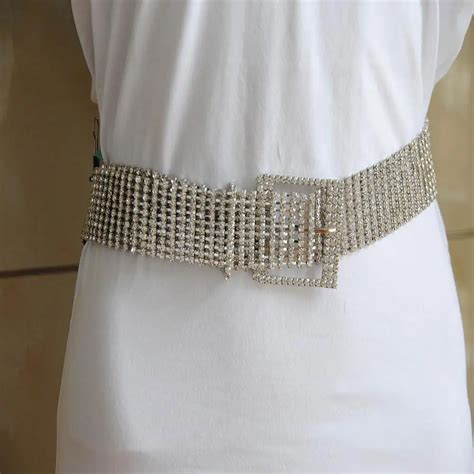 Buy Metal Chain Belts Women Diamante Crystal Chain