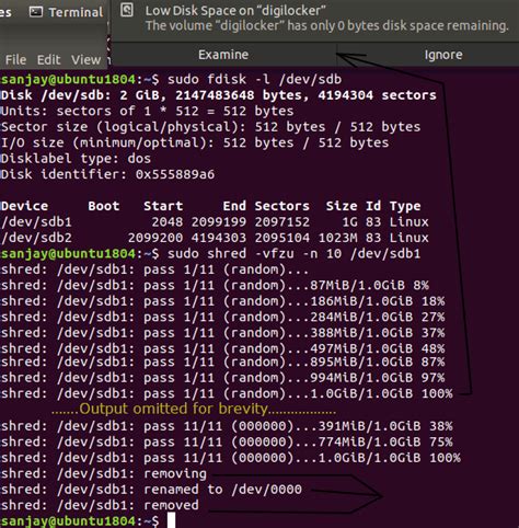 permanently and securely delete files in linux