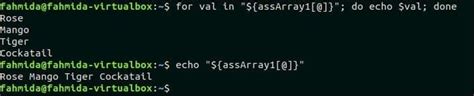 associative array in bash