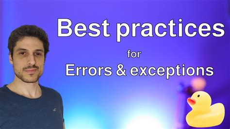 best practices for error catching and handling youtube