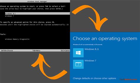 switch between gui and text based multi boot menu in windows techgainer