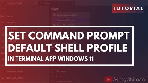 how to set command prompt default profile in windows terminal in