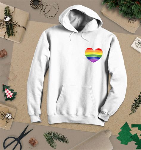 S4e Mens Rainbow Flag Heart Hoodies Gay Pride Parade Lgbtq Sweatshirts