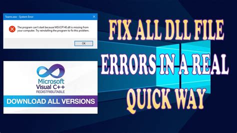 how to fix all dll file errors for any application or any games