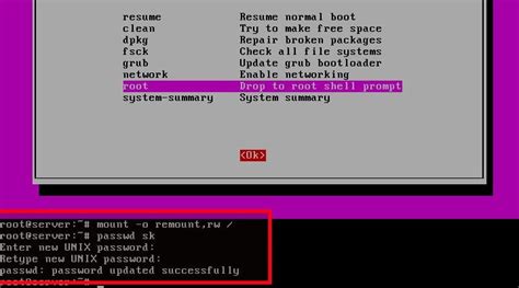 reset root password in linux ostechnix