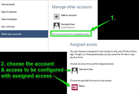how to allow standard users access to only one modern app in windows 10