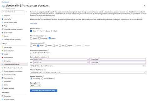 receiving email attachments with azure blob storage cloudmailin