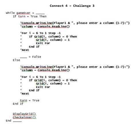 gcse programming four in a row 2d arrays project teaching resources