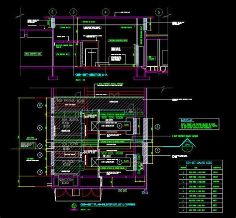 diesel generator autocad drawing