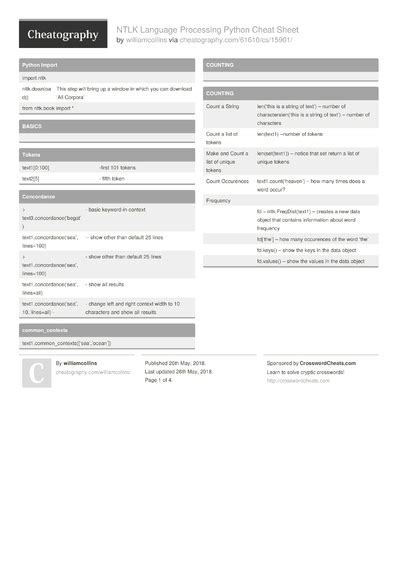 cheat sheets matching python cheat