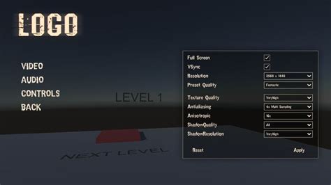 horror game menu aaa 2d gui unity asset store horror game
