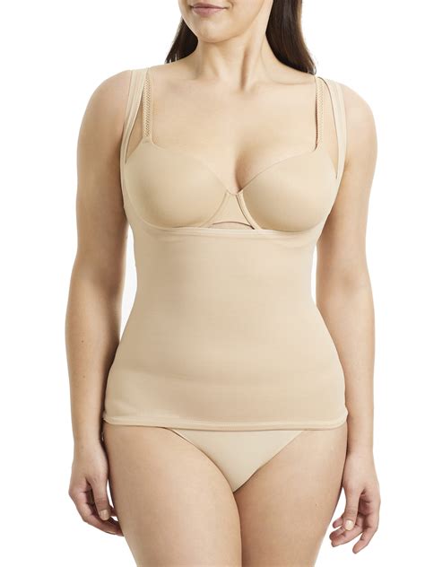 Cupid Womens Extra Firm Control Open Bust Shaping Torsette Camisole
