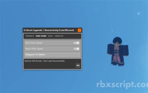 demonfall [ore farm trinket farm] scripts rbxscript the best scripts