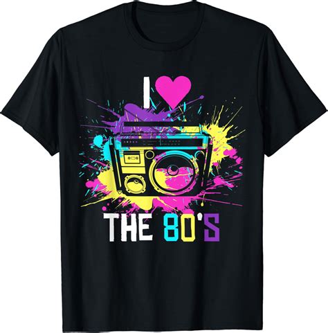 I Love The 80s Shirt Music Boombox Eighties T Shirt