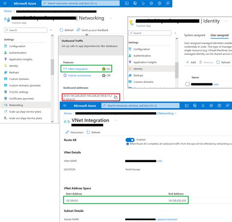 azure function cannot connect event hub via virtual network stack