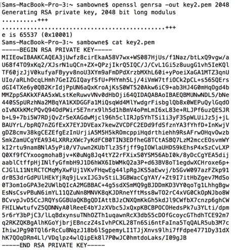 rsa key formats