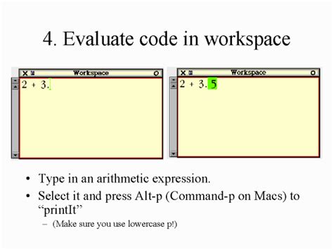 4 evaluate code in workspace