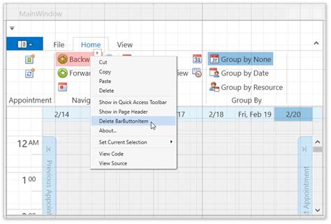 lesson 3 provide ribbon ui for a scheduler legacy wpf controls