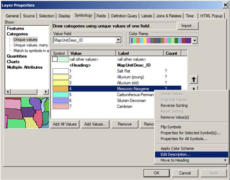making a geologic map in arcgis 10 x dibiase geomorphology group