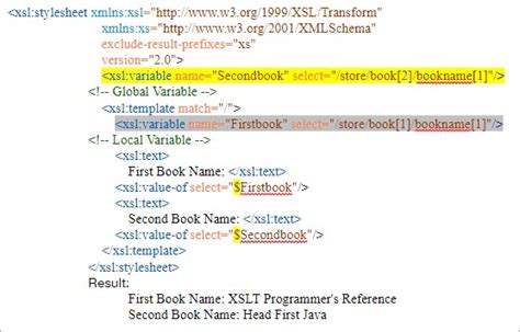 xslt variable how do variables work in xslt with examples