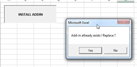 automatically install and activate an excel addin with vba