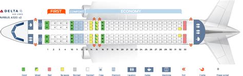 Seat Map Airbus A320 200 Delta Airlines Best Seats In Plane