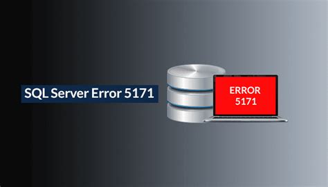 are you encountering a sql server error 5171 mdf is not a