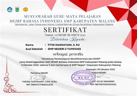 Sertifikat Mgmp Indo Titik Pdf