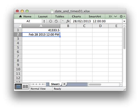 libxlsxwriter dates and times01 c