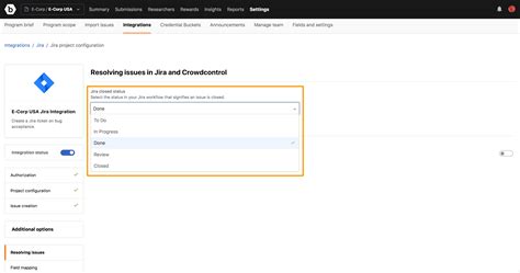 configuring bi directional jira integration bugcrowd docs