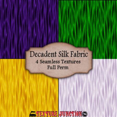 Second Life Marketplace ~tj~ Decadent Silk Fabric Texture Set