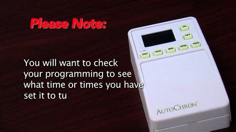 How To Review Programs On Autochron Wall Switch Timer Youtube