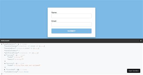 miniformik v2 with react hooks codesandbox