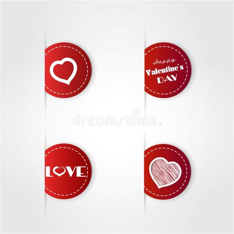 Valentine`s Day Labels Stock Vector Illustration Of Birthday 33662708
