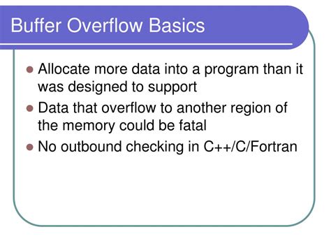 ppt buffer overflow powerpoint presentation free download id 5167222