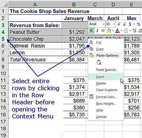 add and delete rows and columns in excel